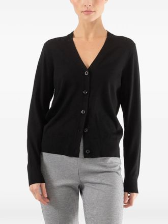 Patrick Assaraf button V-neck cardigan - Schwarz