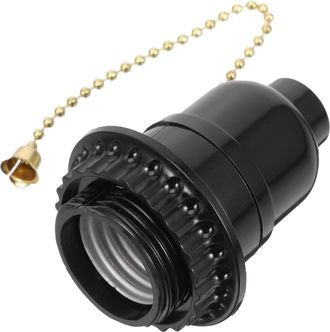 Artibetter E27 Lampenfassung Mit Zugschalter Kunststoff Einring Design Schwarz Für Tisch- Und Stehleuchten Praktische Lampenfassung Mit Zugkette Einfacher Austau