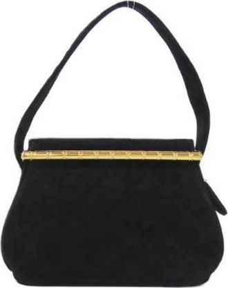 Chanel Sac bandouli&egrave;re en daim Pre-owned - Femme - Pre-owned - Noir - Taille: ONE Size