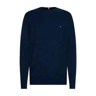 Tommy Hilfiger Pima Baumwolle Kaschmir Rundhals - - Knitwear - Herren - Blau - XL