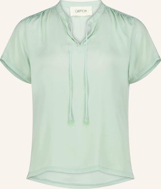 Cartoon Cartoon T-Shirt Im Materialmix Mit Schmucksteinen gruen