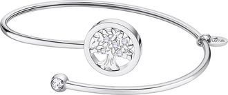 Lotus Armband Baum des Lebens für Damen aus Edelstahl in der Farbe Silber, Durchmesser 6,6 cm, LS2169-2/3