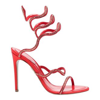 Rene Caovilla Sandales &agrave; talons hauts - Femme - Chaussures - Rouge - Taille: 37 1/2 EU