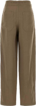 Brunello Cucinelli Viscose Linen Jersey Trousers - Beige