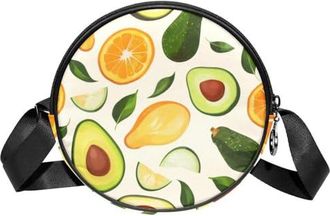 Generic Sac &agrave; bandouli&egrave;re Circle pour femme, petit sac &agrave; bandouli&egrave;re avec fermeture &eacute;clair, bretelles r&eacute;glables, sac &agrave; main rond d&eacute;contract&eacute; pour femmes et fi