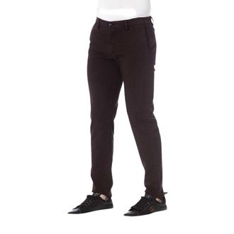 Trussardi Slim-Fit Chino-Hose mit Mikromuster - - Trousers - Herren - Braun - M