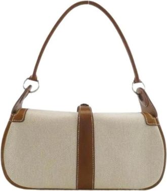 Herm&egrave;s Pre-owned Sac bandouli&egrave;re Toile H - Femme - Pre-owned - Beige - Taille: ONE Size