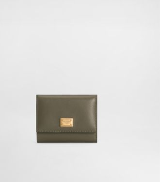 Dolce & Gabbana Plong&eacute; Calfskin Wallet - Frau Geldb&ouml;rsen Und Kleinlederwaren Green Onesize