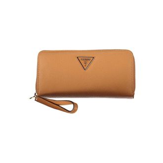 Guess Femme, Accessoires, Brun, Taille: ONE Size Portefeuille en Poly&eacute;thyl&egrave;ne Marron avec Compartiment &agrave; Monnaie