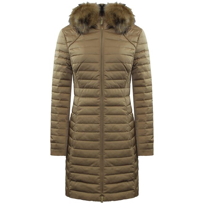 Refined Damen Brauner Daunenmantel