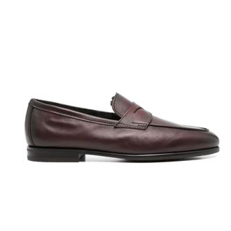 Santoni Braune Penny Slot Shearling Loafer - - Shoes - Herren - Braun - 42 1/2 EU
