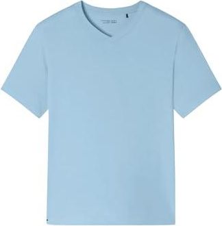 Schiesser Haut de pyjama pour homme Mix Relax - Manches courtes - En coton - Col en V - Combinable - V&ecirc;tement de nuit, Haut de pyjama Mix Relax bleu pacifique, 