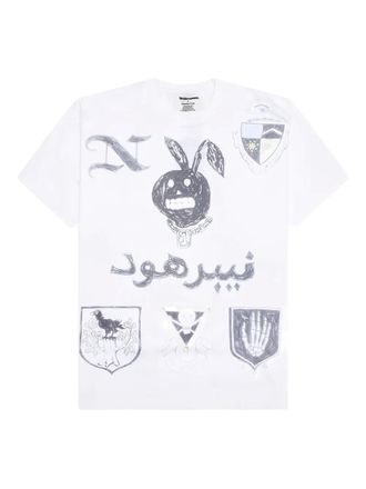 Neighborhood T-Shirt mit grafischem Print - Wei&szlig;