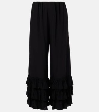 Chloé Chloé Weite Hose aus Crêpe de Chine aus Seide