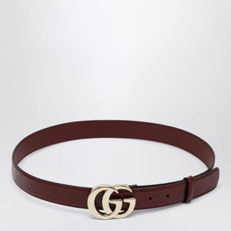 Gucci G&uuml;rtel GG Milano Rosso Ancora aus Leder