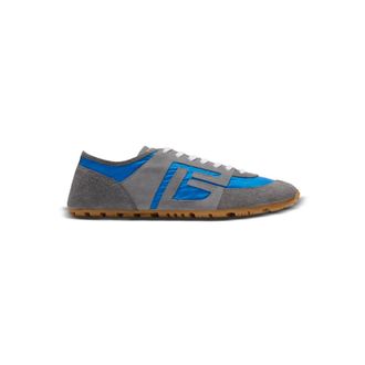 Balmain Homme, Chaussures, Bleu, Taille: 40 EU Baskets Racer 45 en daim et nylon