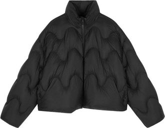 JNBY Daunenjacke Damen Boxy Daunenjacke mit Wellen-Steppung in Schwarz