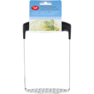 Tala Edelstahl Kartoffelstampfer mit ergonomischem Griff, ideal zum Zerkleinern aller Lebensmittelarten, Nutzungskomfort, Silber, 8 x 11 x 18 cm