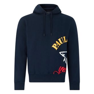 Paul & Shark SweaT-shirt &agrave; capuche imprim&eacute; - Homme - Sweatshirts et sweats &agrave; capuche - Bleu - Taille: 2XL