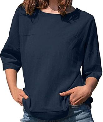 Janly T-shirt blanc pour femme T-shirt col en V pour femme Design ethnique occidental avec manches courtes pour un look d&eacute;contract&eacute; d&eacute;contract&eacute; T-shirts gra