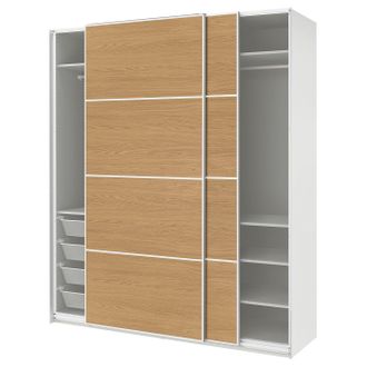 IKEA PAX / MEHAMN Kleiderschrank mit Schiebet&uuml;ren