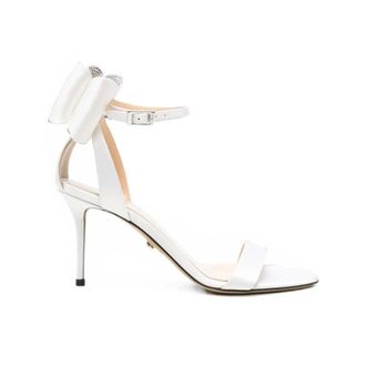 Mach & Mach Mach & Mach, Femme, Chaussures, Blanc, Taille: 38 1/2 EU Sandale en satin &agrave; double