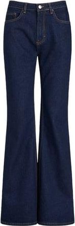 Topshop Jean flare Tsmarie en coton m&eacute;lang&eacute;