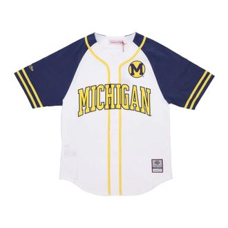 Mitchell & Ness Michigan Wolverines Baseball Style Jersey - - Sport - Herren - Wei&szlig; - L