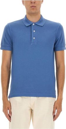 Tom Ford Homme, Tops, Bleu, Taille: XL Polo &agrave; manches courtes