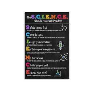 Generic poster Jumbo Science Posters for Classroom, Periodic Table & Famous Scientists Set, Colorful Middle School Decor(Unframed,12x18inch(30x45cm))