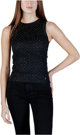 Guess Femme, Tops, Noir, Taille: 42 FR D&eacute;bardeur &agrave; col rond sans manches