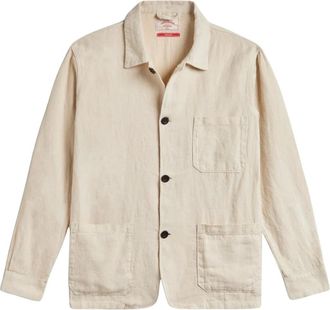 Portuguese Flannel Homme, Vestes, Beige, Taille: L Veste en lin Labura