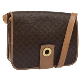 Celine Sac bandouli&egrave;re vintage macadam Pre-owned - Femme - Pre-owned - Brun - Taille: ONE Size
