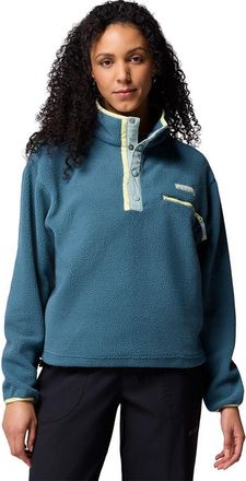 Columbia Damen Helvetia Ii Cropped Half Snap Fleece-Oberbekleidung, Everblue/Crushed Blue/Citron Haze, M