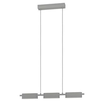 Eglo LED Pendelleuchte Rovira, Hängelampe dimmbar, Hängeleuchte, minimalistisch aus Metall und Kunststoff, Esstischlampe in Silber, Weiß, LED Wohnzimmerlam