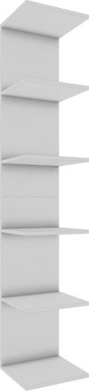 MID.YOU Mid.you Wandregal, Wei&szlig;, Holzwerkstoff, 6 F&auml;cher, 35x180x30 cm, stehend, K&uuml;chen, K&uuml;chenm&ouml;bel, K&uuml;chenregale