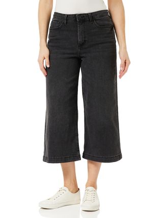 French Connection Damen Conscious Stretch Culotte Jeans, Vintage Black, 36