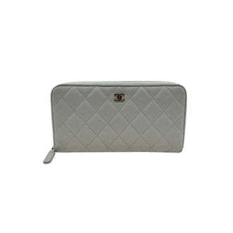 Chanel Portefeuille long Matelass&eacute; Pre-owned - Femme - Pre-owned - Gris - Taille: ONE Size