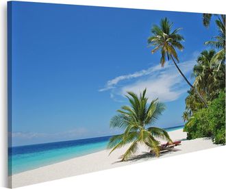 Islandburner Bild auf Leinwand Strand Malediven Bilder Wandbilder Poster IERE-1K