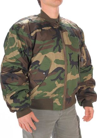 Mil-Tec Herren Ma1 Jacke, Woodland, XXL EU