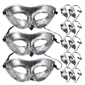 OSALADI Venezianische Halbgesichtsmaske aus Kunststoff Vintage Antik Optik Einheitsgr&ouml;&szlig;e Leichte Halloween und Karnevalsmasken f&uuml;r Damen Herren Maskenball und