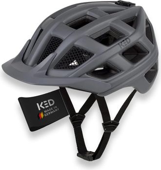 KED Cycling Crom Fahrradhelm F&uuml;r Mountainbike, Trekking Und Alltag Mit LED R&uuml;cklicht, FIDLOCK Verschluss, Insektenschutznetz Farbe: Dark Grey Matt | Gr&ouml;&szlig;e: 52-58 