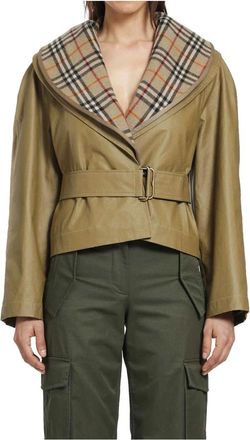 Burberry Femme, Vestes, Beige, Taille: 36 FR Carlton Short Parka