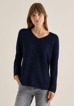 Cecil Strickpullover im Melange Look