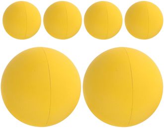 SOLUSTRE 6 St&uuml;ck 6 St&uuml;ck Racquetballb&auml;lle Gelb Hochelastische Gummib&auml;lle f&uuml;r Squash Training Partyspiele und H&uuml;pfspa&szlig; Indoor Trainingsb&auml;lle mit Starker Sprungf