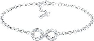 Elli Bracelet Femme Symbole de lInfini Basic avec Cristaux en Argent Sterling 925