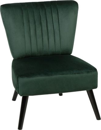 Beliani Bequemer Sessel im Retro Stil Polsterbezug gr&uuml;n Vaasa