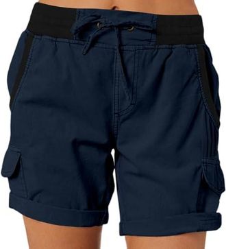 Generic Short Cargo pour Femme - Pantalon Court d&eacute;t&eacute; Cordon de Serrage Taille Haute Confortable et d&eacute;contract&eacute; dext&eacute;rieur Sport Plage 2026
