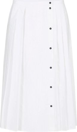 Iceberg Femme, Jupes, Blanc, Taille: 38 FR Relaxed Pleated Skirt