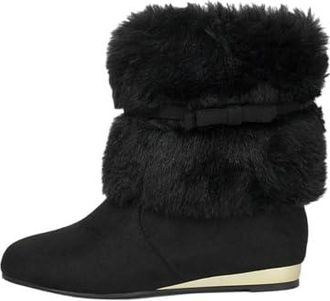 Generic Bottes de neige pour femme en fausse fourrure - Confortables - D&eacute;contract&eacute;es - Classiques et confortables - &Agrave; enfiler - Chaudes - Chaussures de marche